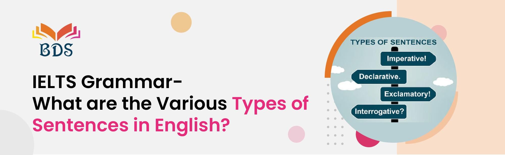 Grammar For IELTS- What are the various types of Sentences in English?